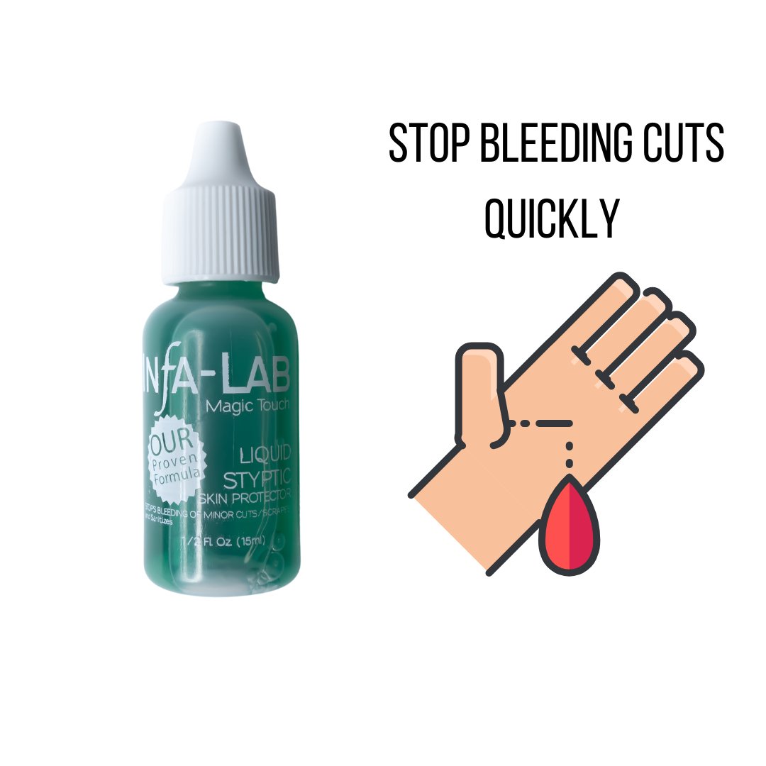 Infa-lab Magic Touch Liquid Styptic Skin Protector Stop Bleeding Cuts ...